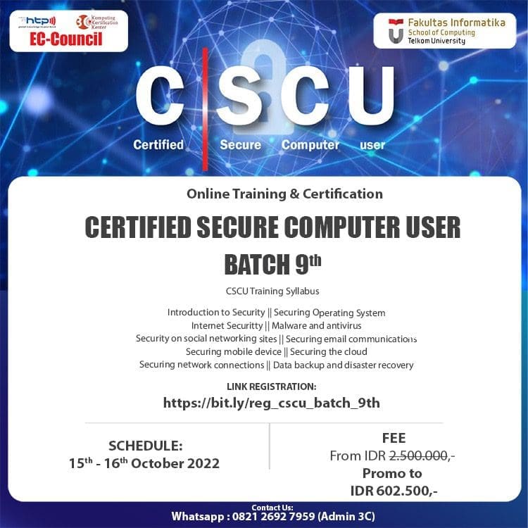 CERTIFIED SECURE COMPUTER USER - Telkom University