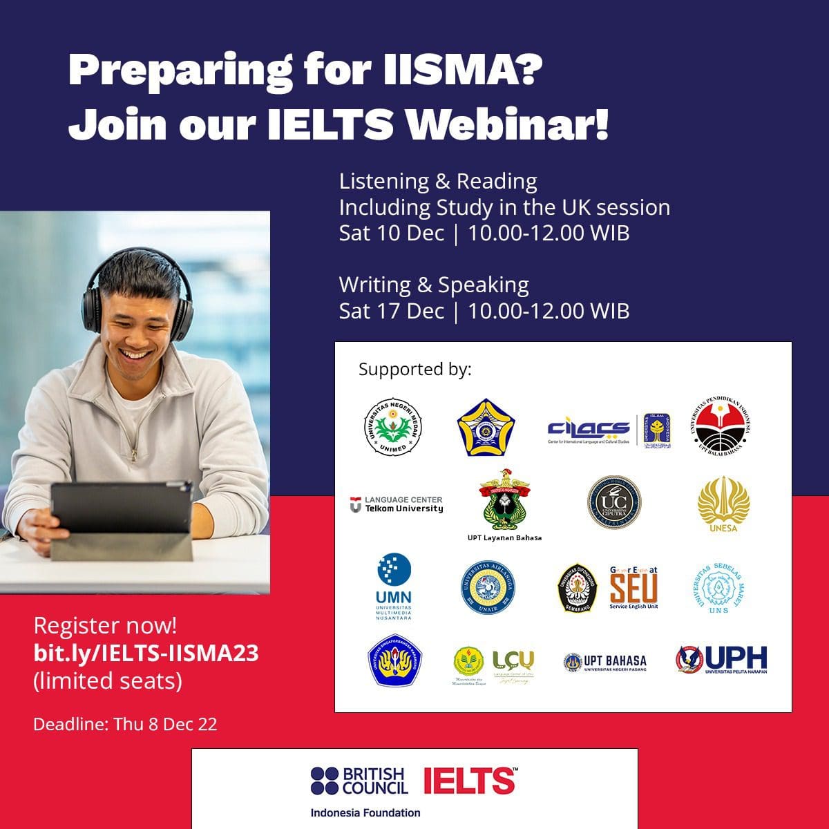 IELTS Webinar - Telkom University