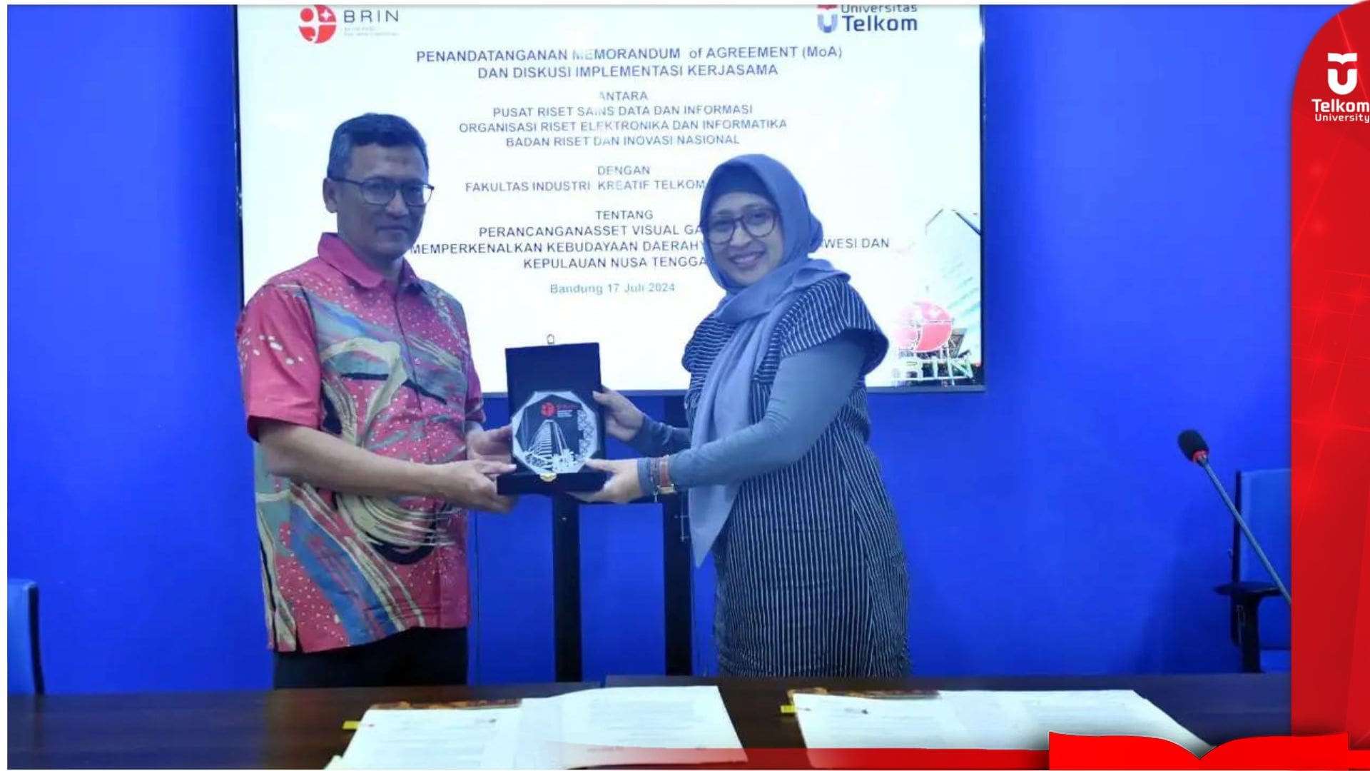 Telkom University dan BRIN Berkolaborasi untuk Perancangan Asset Visual ...