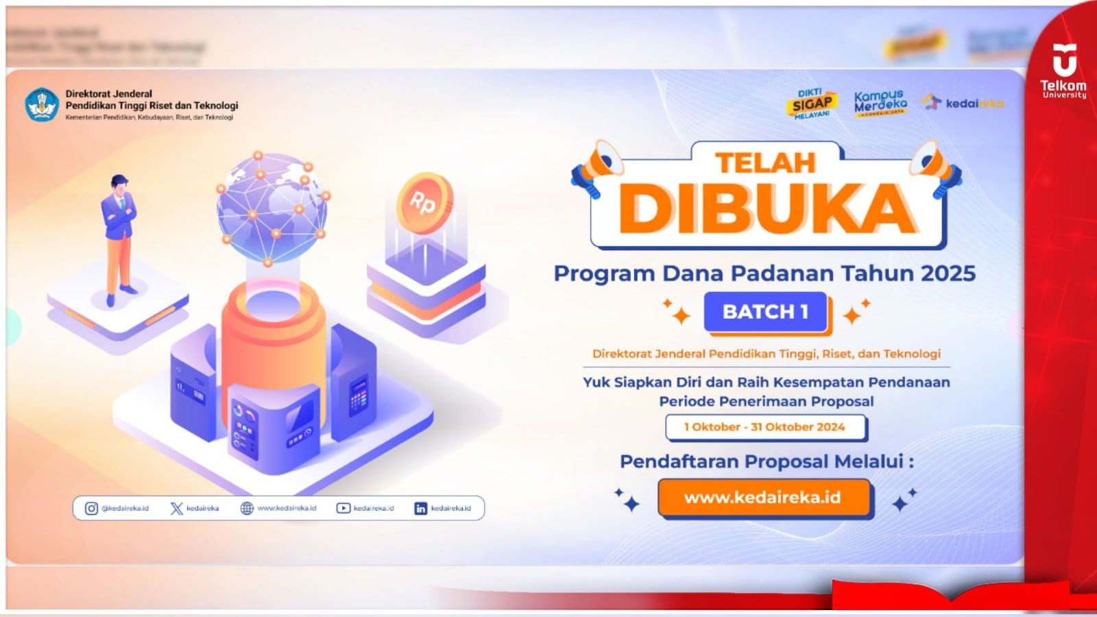 Segera Daftar! Program Dana Padanan 2025 Kembali Dibuka - Telkom University