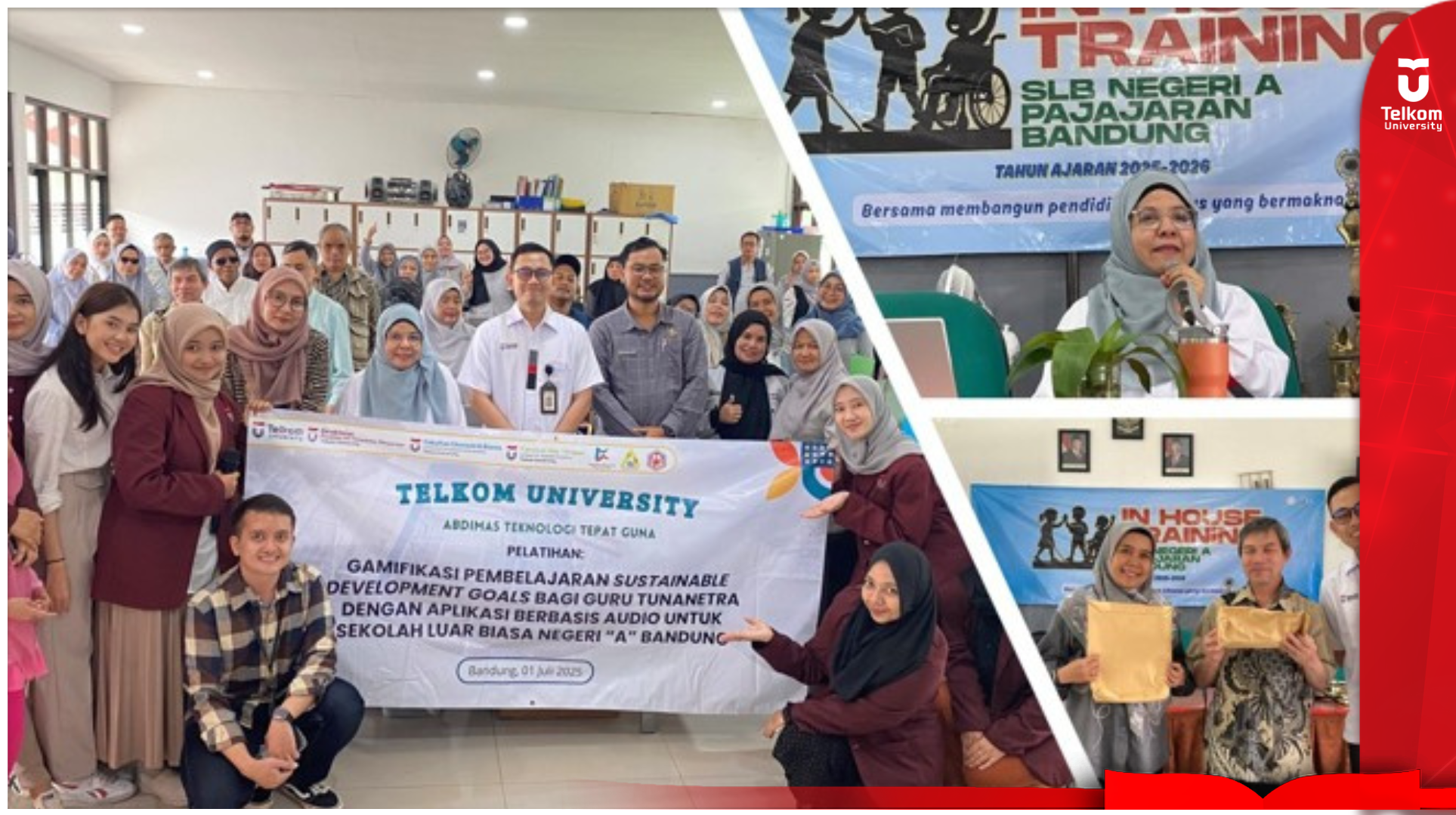 DOSEN TELKOM UNIVERSITY MELAKSANAKAN PELATIHAN SDGs BERBASIS AUDIO BAGI GURU SLB NEGERI “A ...