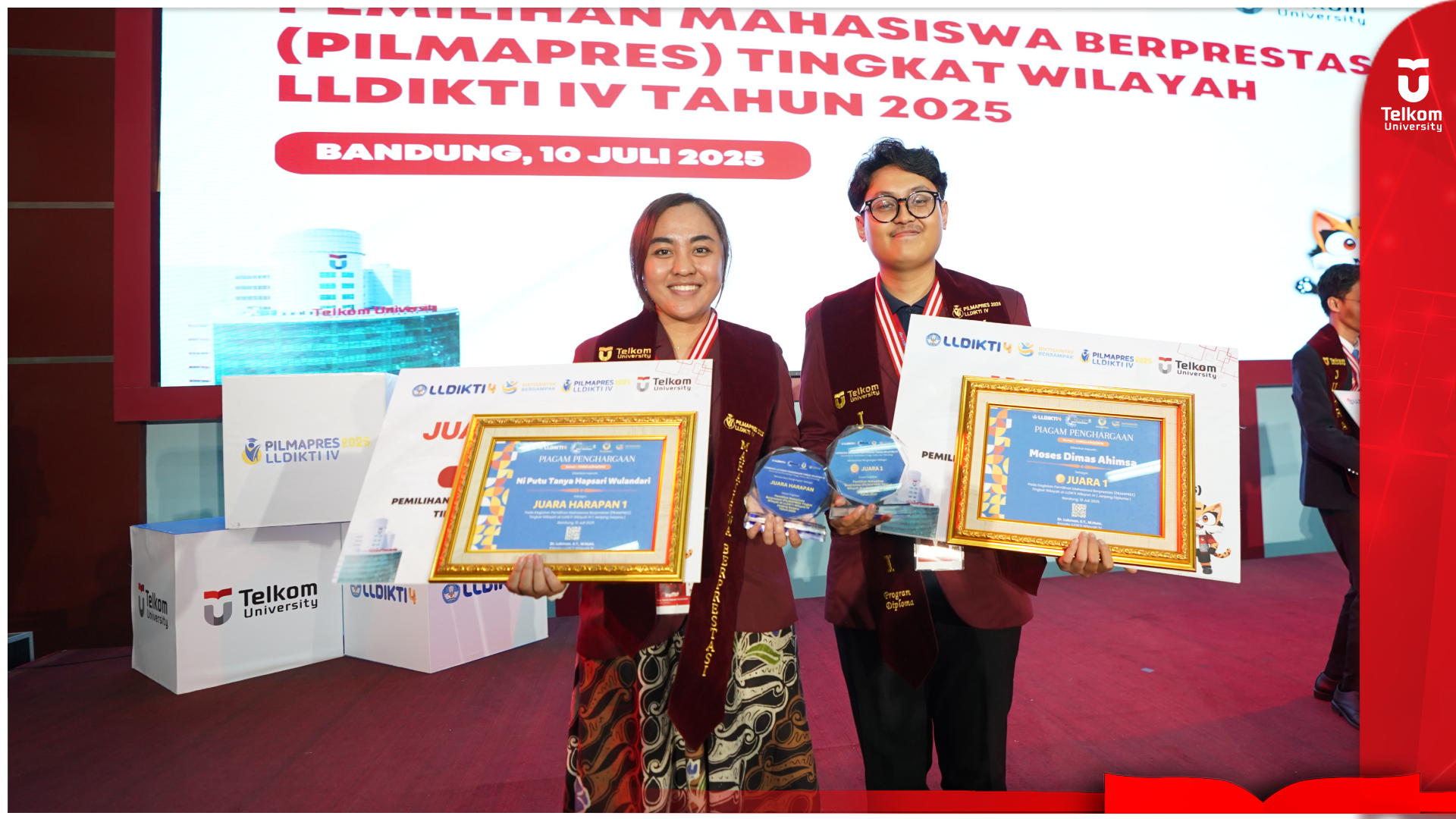 Dua Mahasiswa Tel-U Raih Prestasi Di Ajang PILMAPRES 2025 - Telkom University